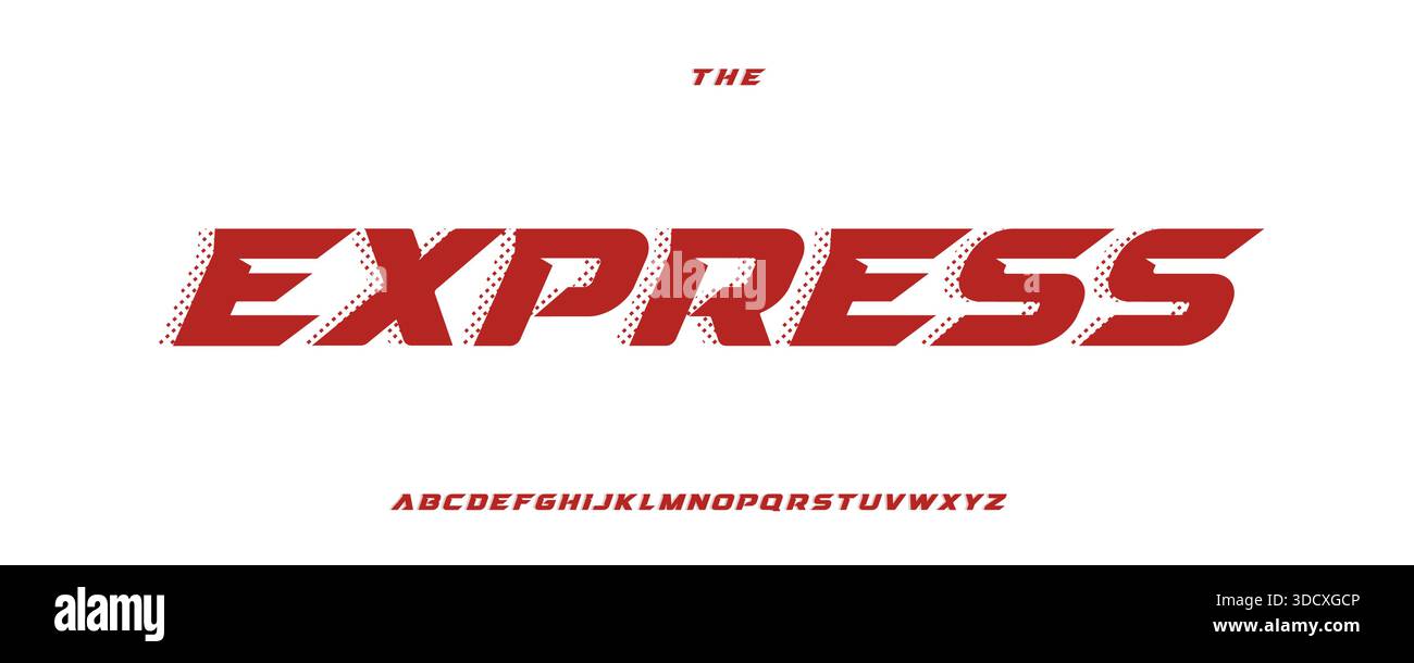 Express Font Logo Alphabet Vector Bold Italic Letters Set Typography ...