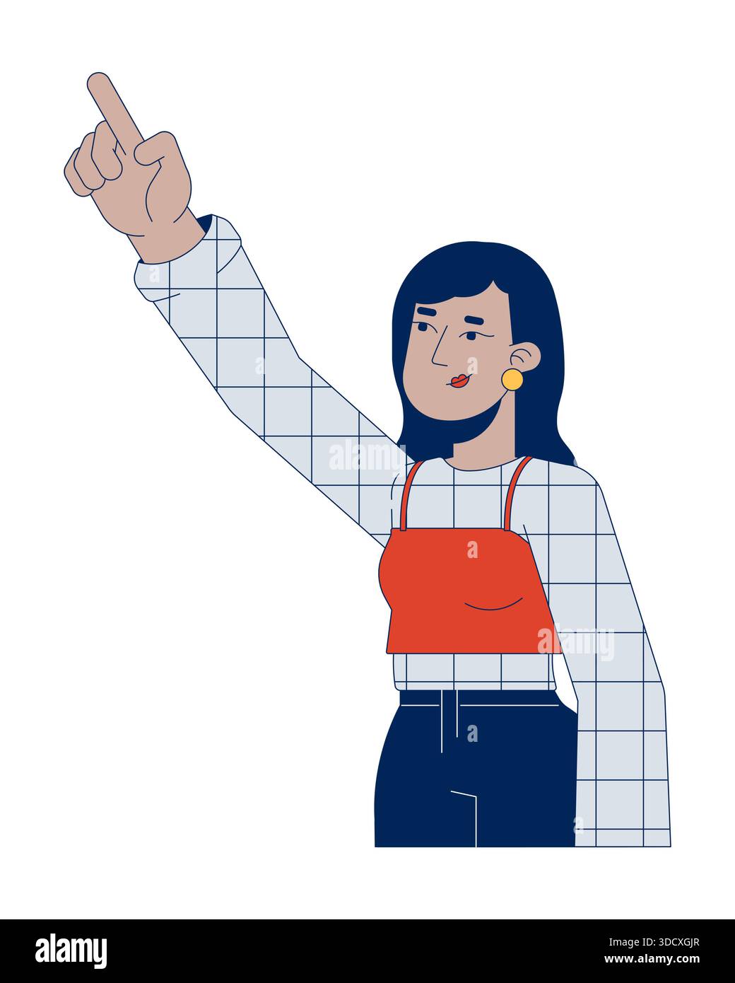 Determination young asian woman Stock Vector Images - Alamy