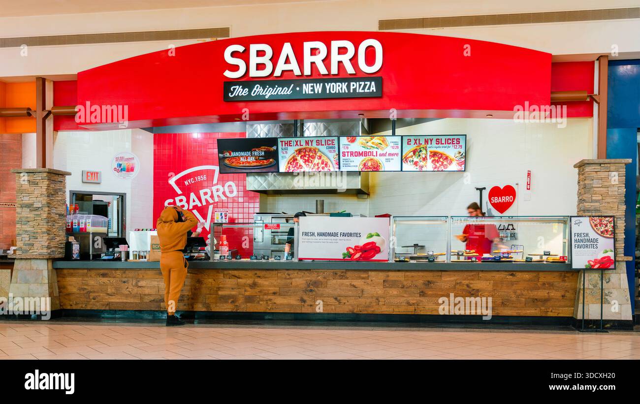 Syracuse, NY - Dec 18, 2025: Sbarro Restaurant, is an Italian-American ...