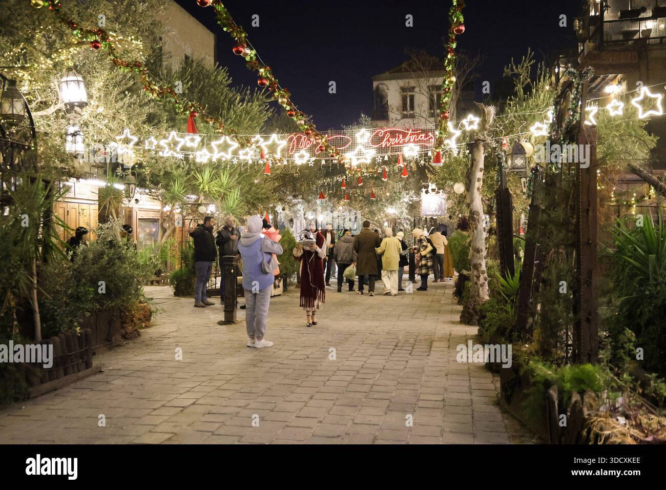 In Damascus, Syria, on December 25, 2025, festive scenes filled the ...