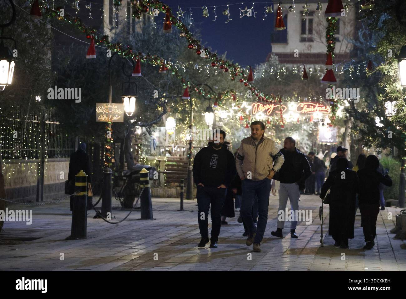 In Damascus, Syria, on December 25, 2025, festive scenes filled the ...