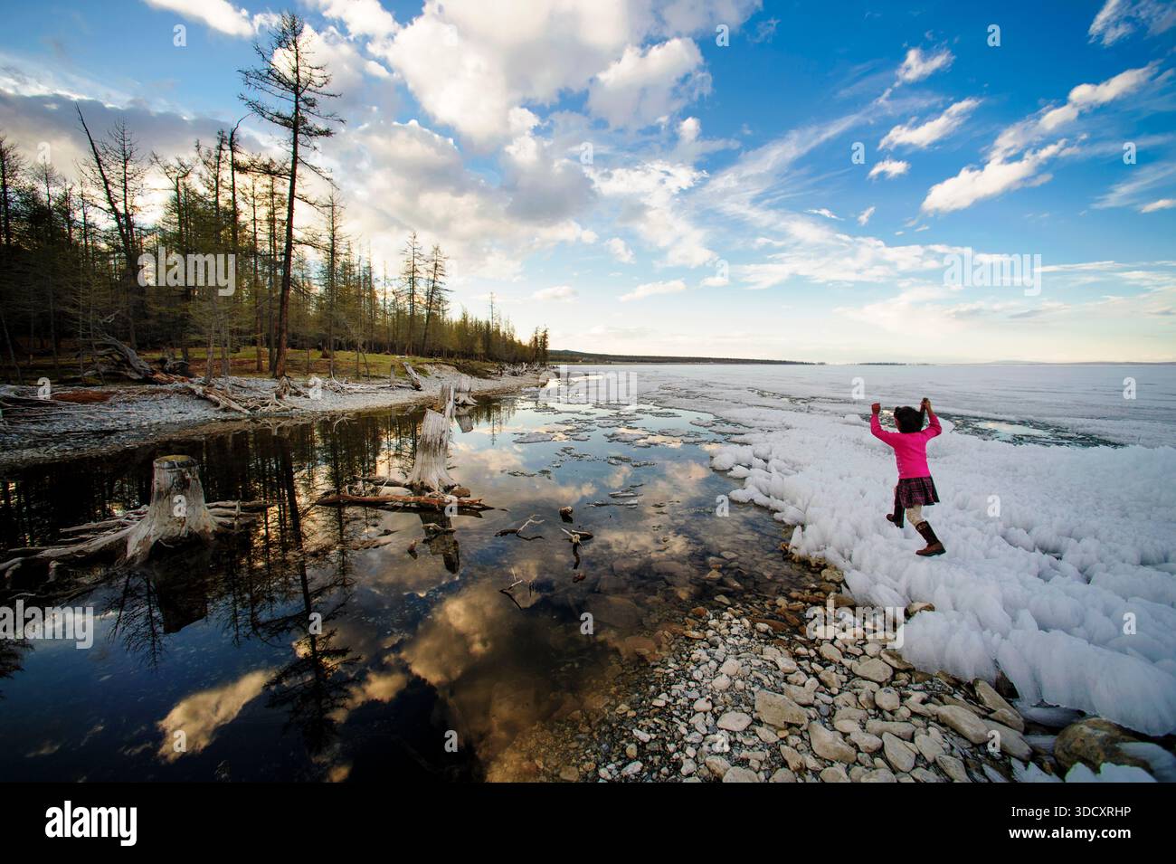 June 13, 2011 / Mongolia / sunset on the khuvsgul lake Stock Photo - Alamy