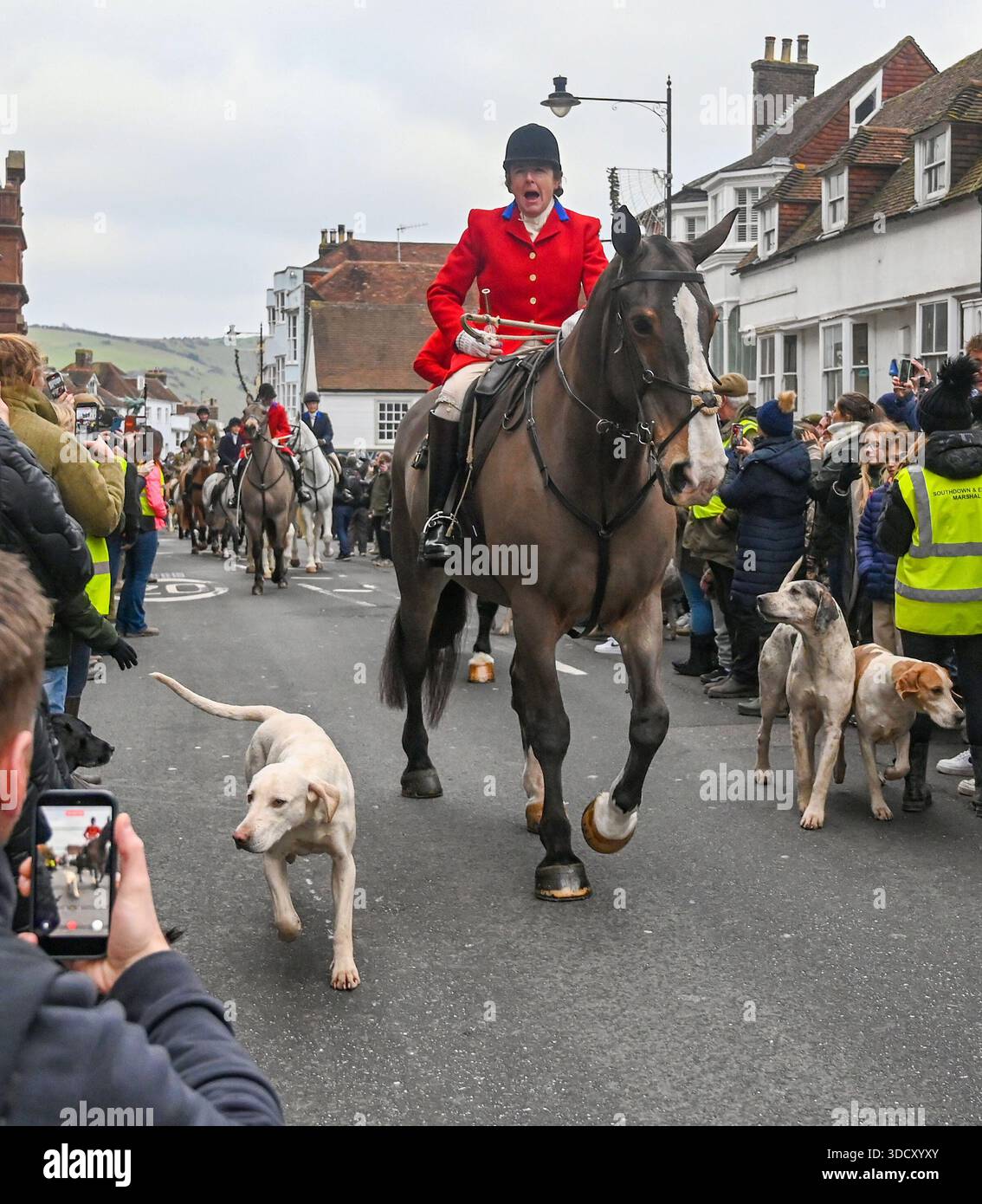 Lewes UK 26th December 2025 - A huge crowd turned out to watch the ...