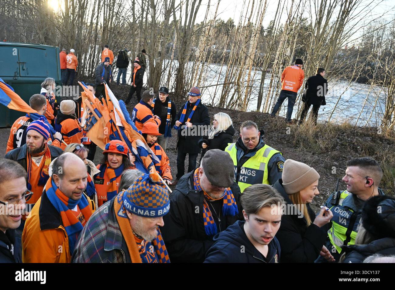 EDSBYN, SWEDEN 20251226Bollnäs fans arrive at the arena ahead of Friday ...