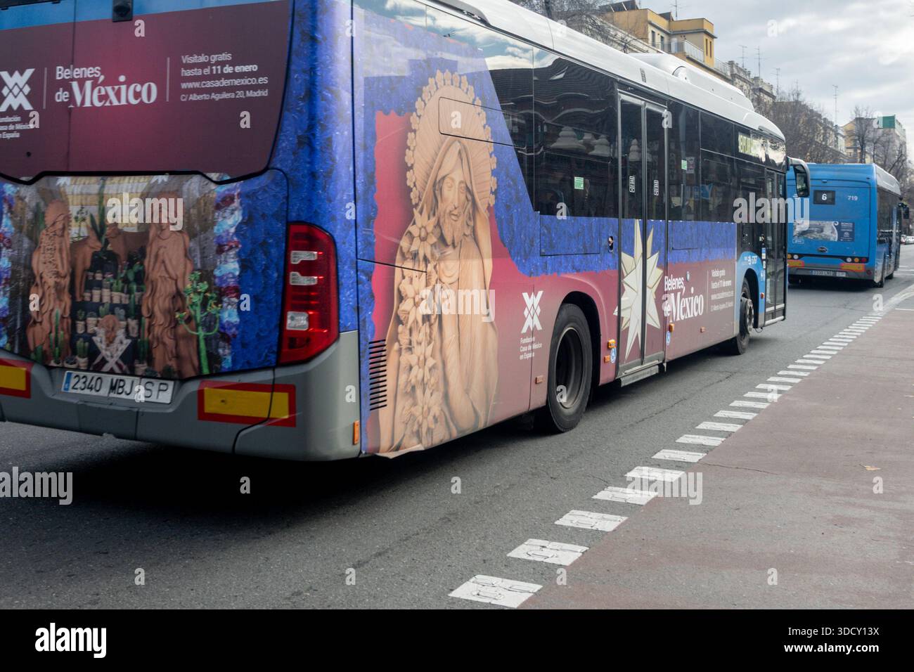 Urban bus of the Empresa Municipal de Transportes de Madrid (EMT), on ...