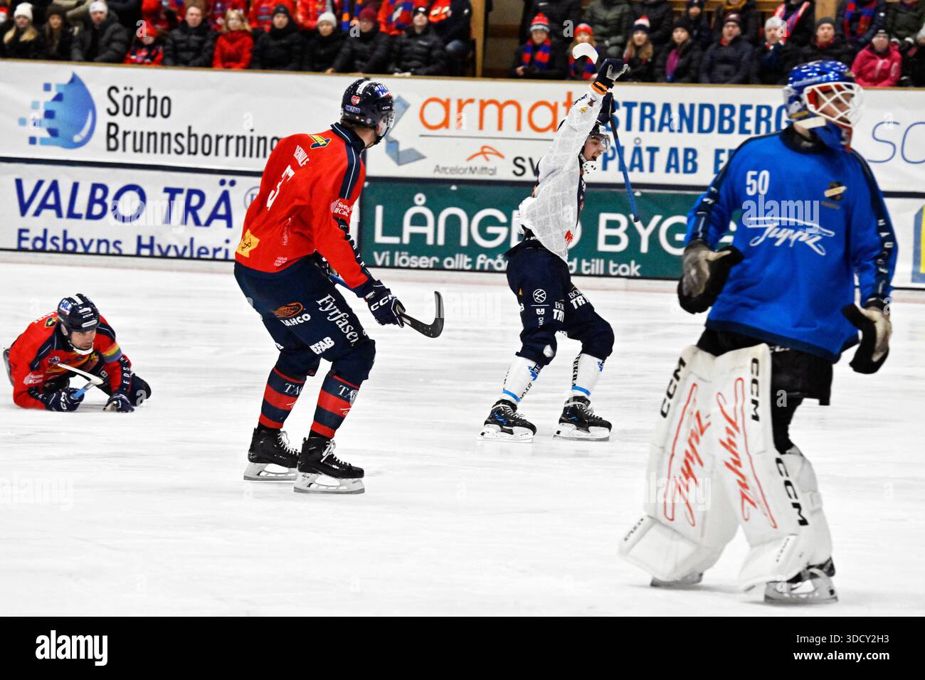 EDSBYN, SWEDEN 20251226Bollnäs Linus Westh scores 0-1 behind Edsbyns ...