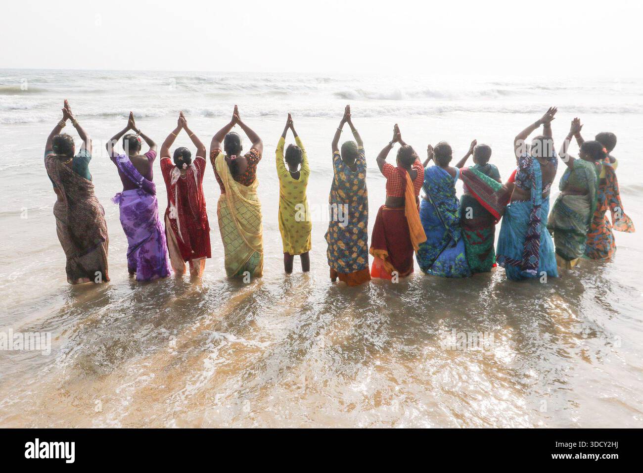 “In silent remembrance — people gather at Pattinapakkam beach, Chennai ...