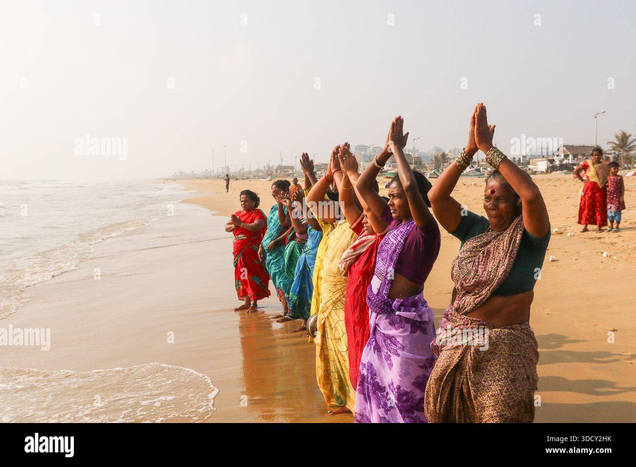 “In silent remembrance — people gather at Pattinapakkam beach, Chennai ...