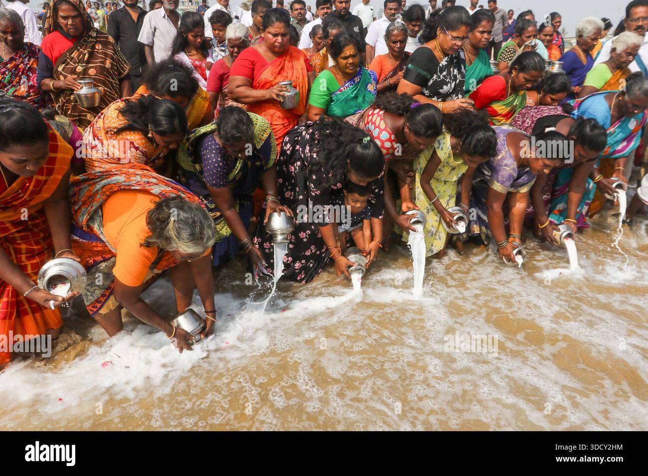 “In silent remembrance — people gather at Pattinapakkam beach, Chennai ...