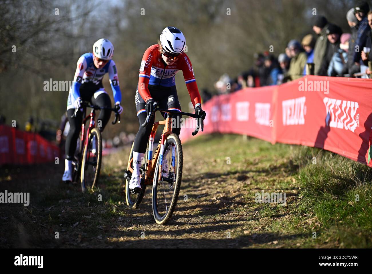 Dutch Puck Pieterse pictured in action during the women's elite race of ...