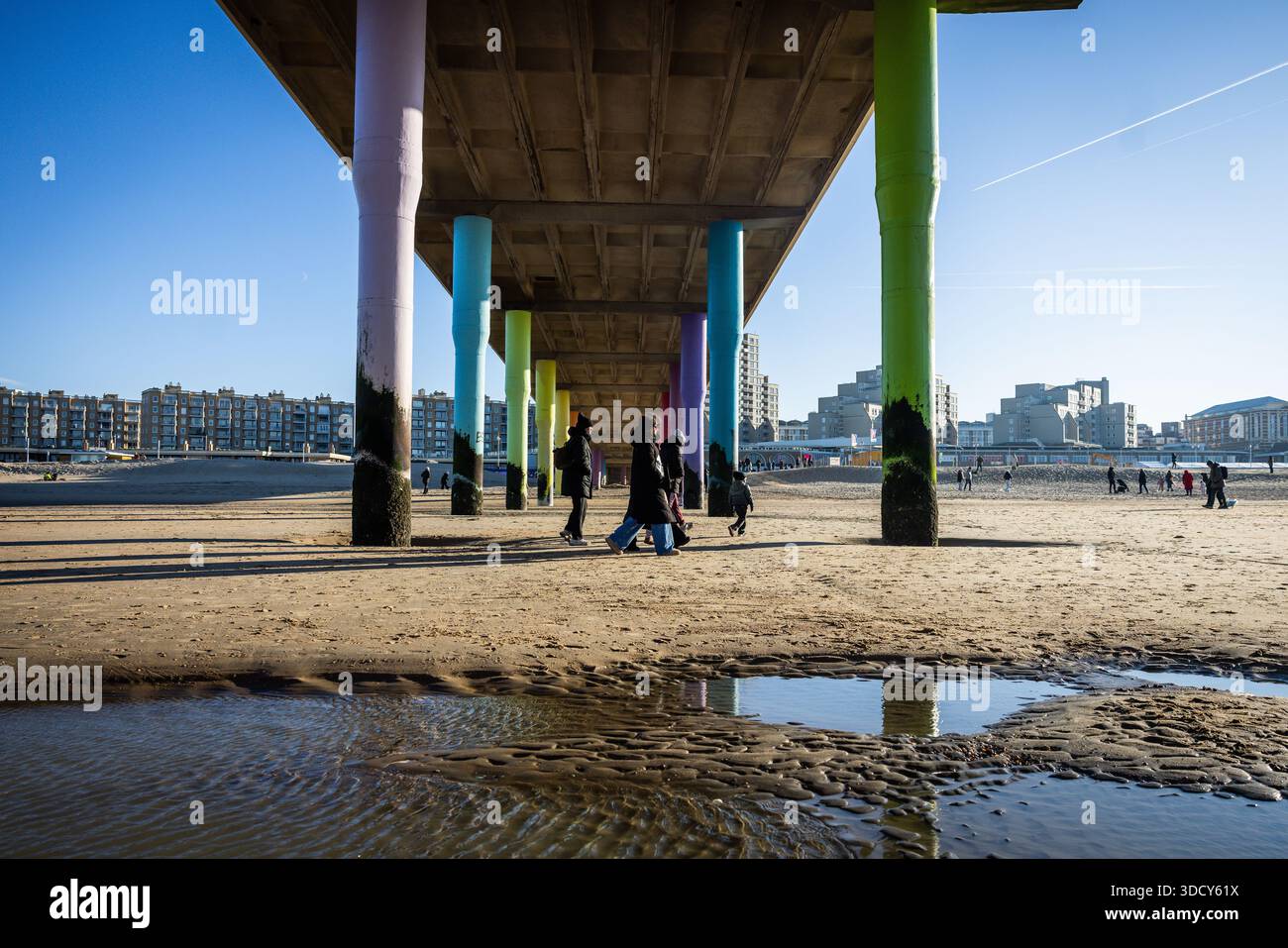 SCHEVENINGEN - Day trippers enjoy a breath of fresh air on the beach of ...