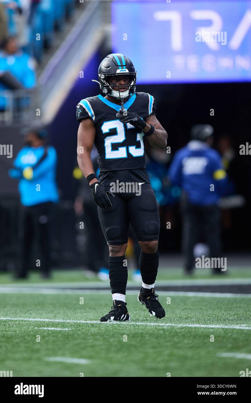 Carolina Panthers running back Trevor Etienne (23) lines up to receive ...