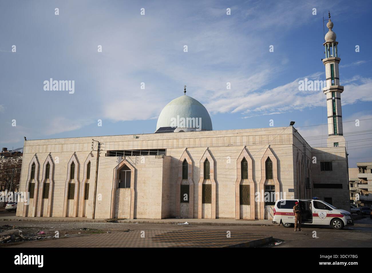 26 December 2025, Syria, Homs: An exterior view of the Ali Bin Abi ...