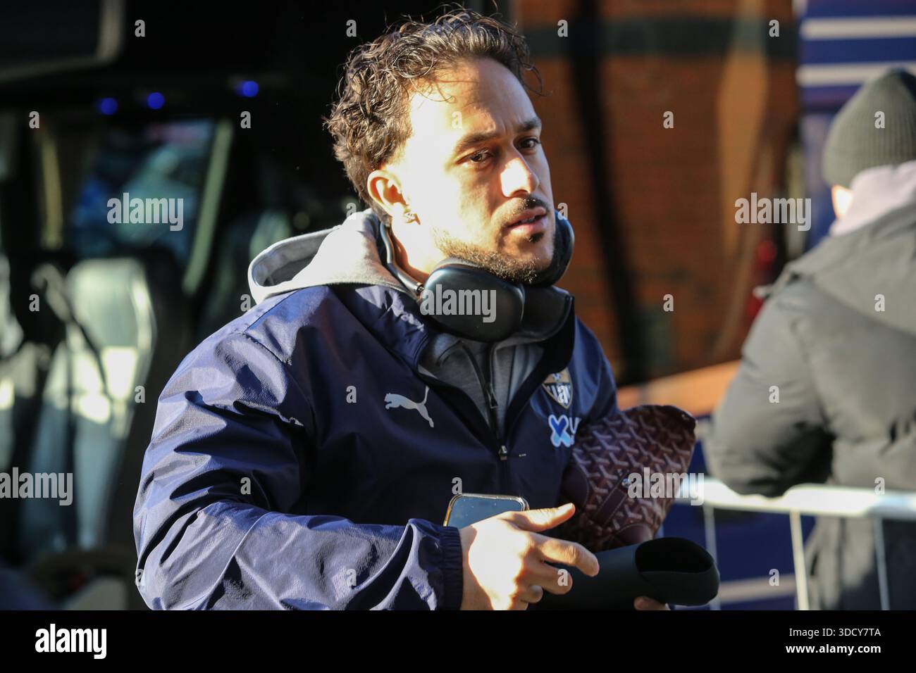 Jodi Jones of Notts County arrives ahead of the Sky Bet League 2 match ...