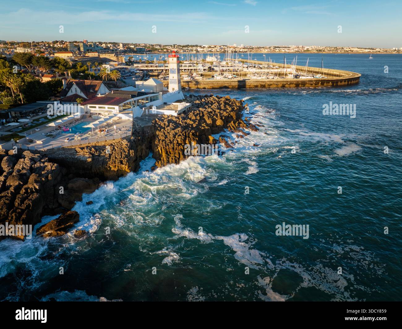 Lighthouse marina cascais portugal aerial hi-res stock photography and ...