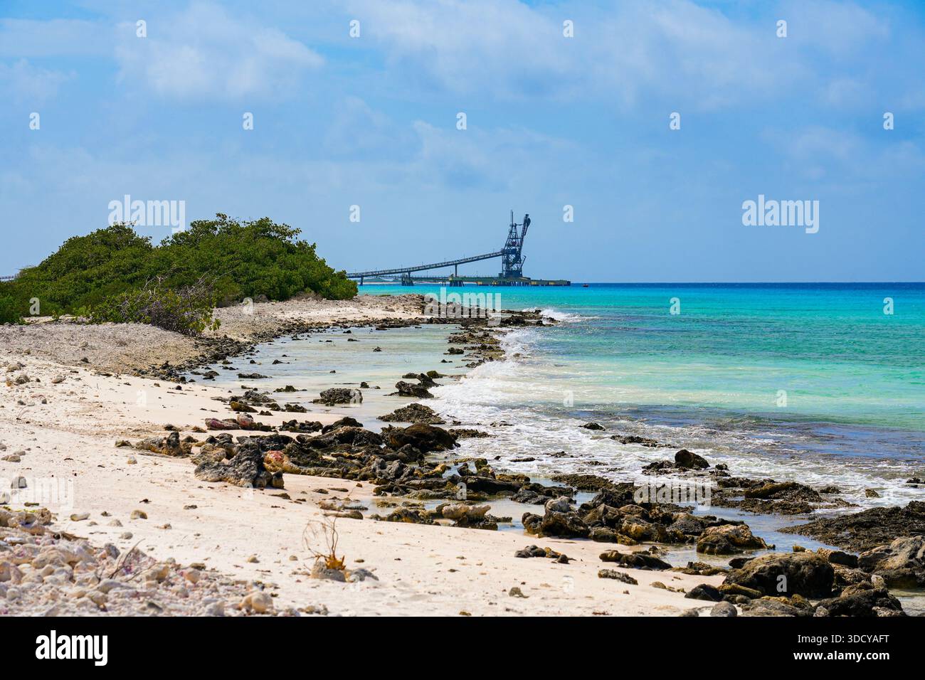 Salt Pier in Southern Bonaire in the Dutch Caribbean - Industrial ...