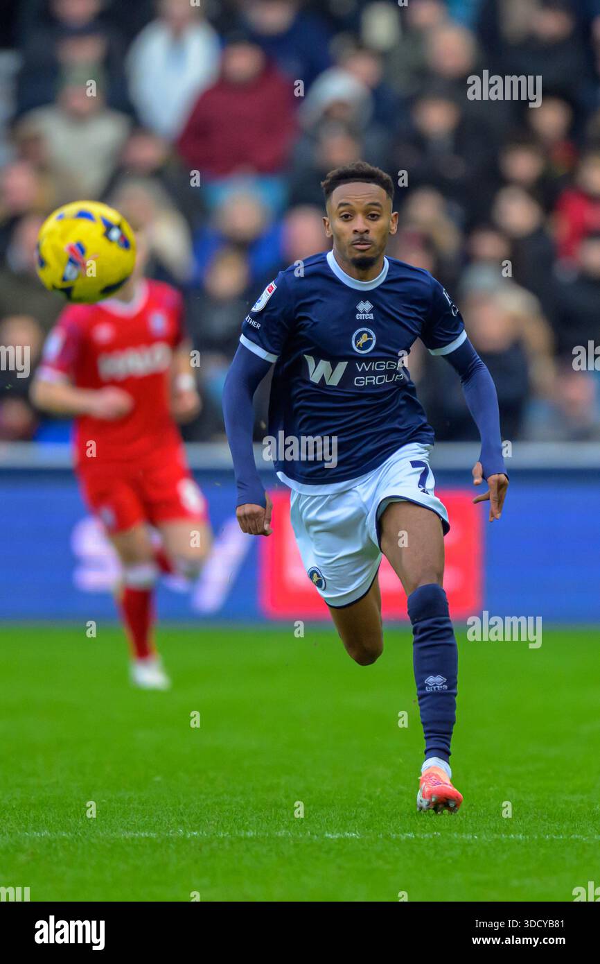 Thierno Ballo (7 Millwall) during the Sky Bet Championship game between ...