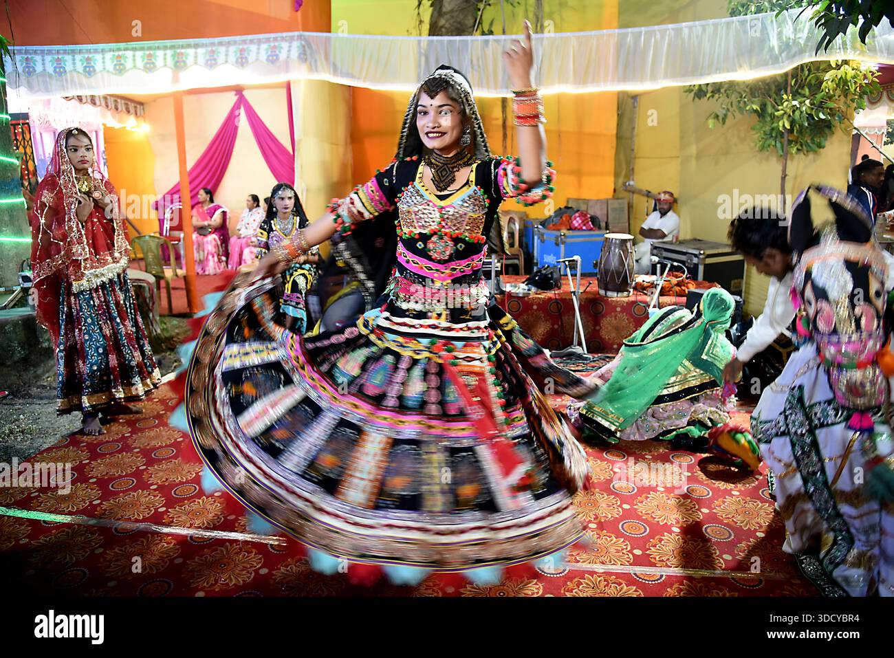 Gulabo, an Indian folk dancer, performs a traditional Rajasthani dance ...