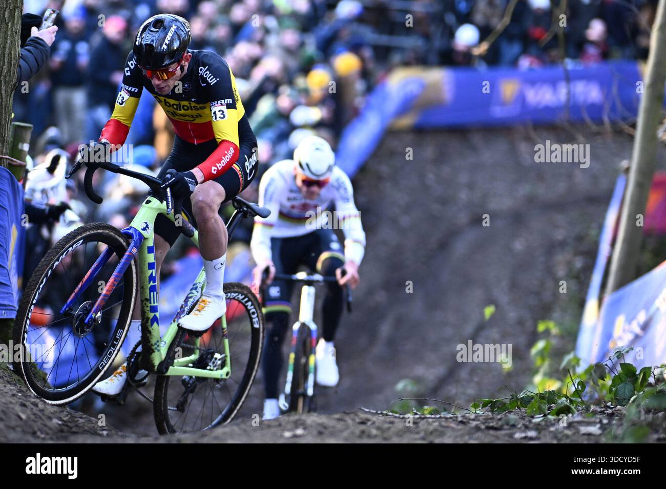 Dutch Mathieu Van Der Poel pictured in action during the men's elite ...