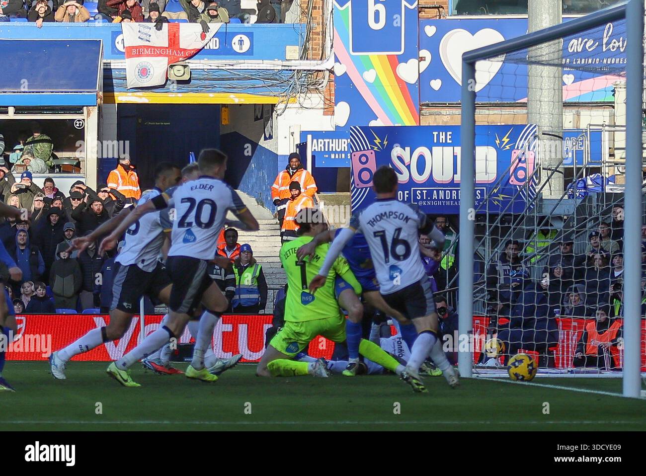 Birmingham, UK, 26th December 2025. Jack Robinson of Birmingham scores ...