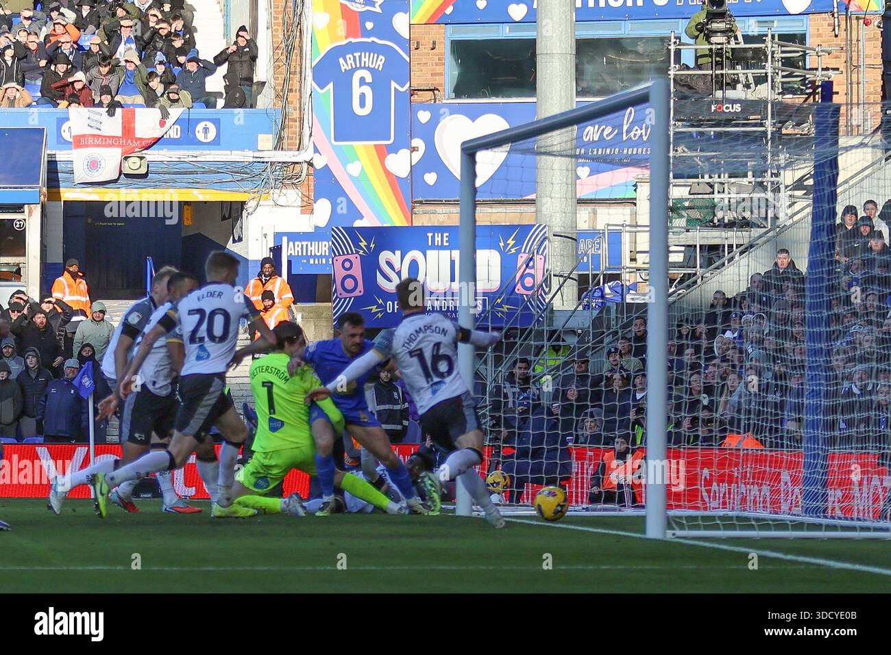 Birmingham, UK, 26th December 2025. Jack Robinson of Birmingham scores ...