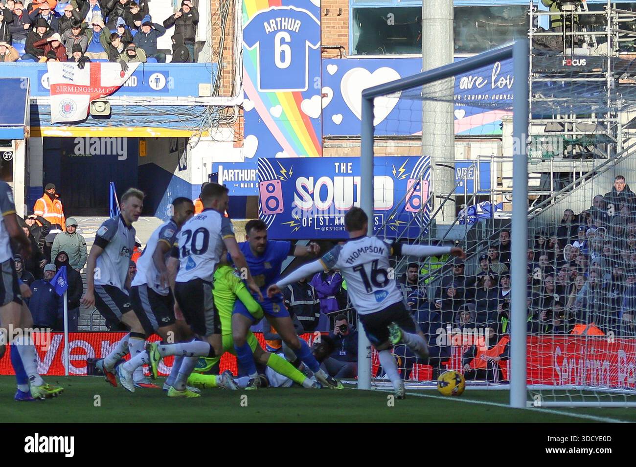 Birmingham, UK, 26th December 2025. Jack Robinson of Birmingham scores ...