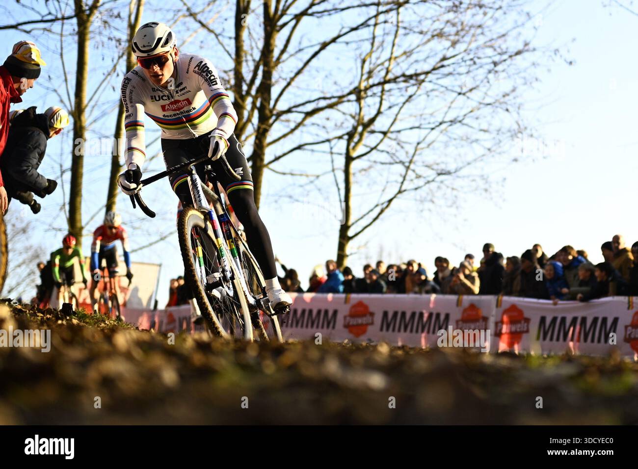 Dutch Mathieu Van Der Poel pictured in action during the men's elite ...