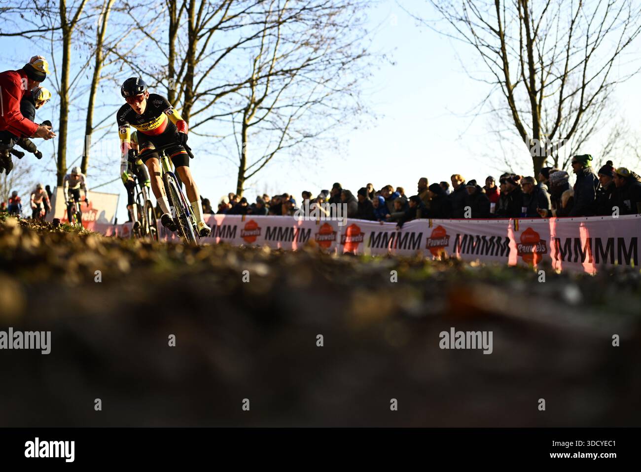 Belgian Thibau Nys pictured in action during the men's elite race of ...