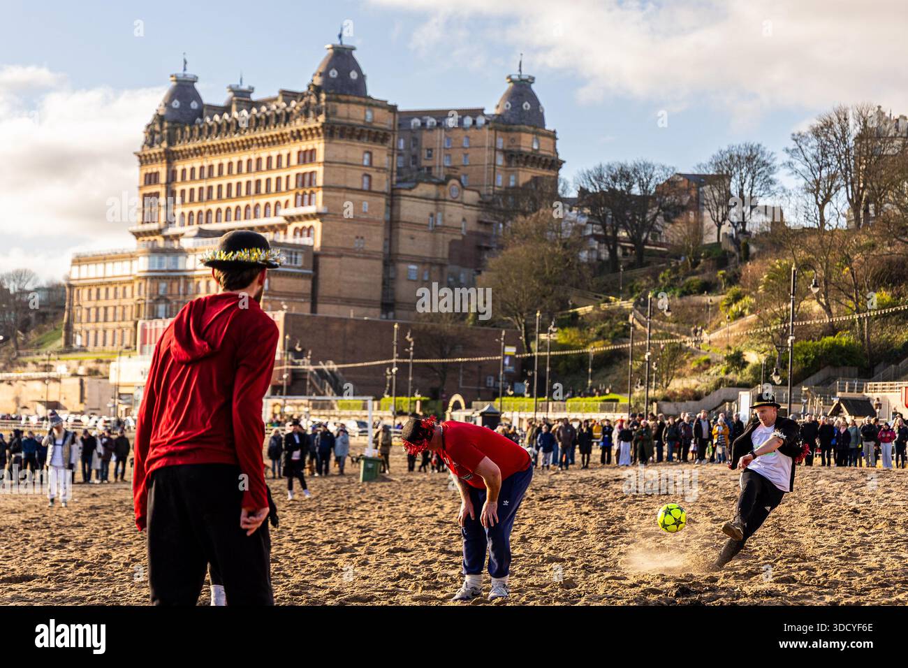 Scarborough, UK, 25 December 2025, The traditional football match on ...