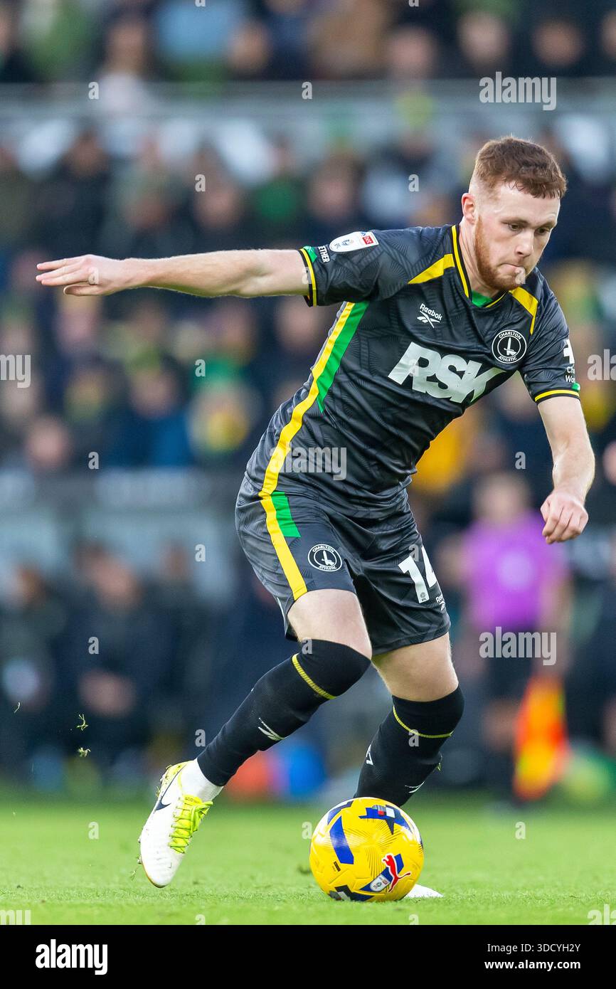 Sonny Carey of Charlton Athletic on the ball during the Sky Bet ...
