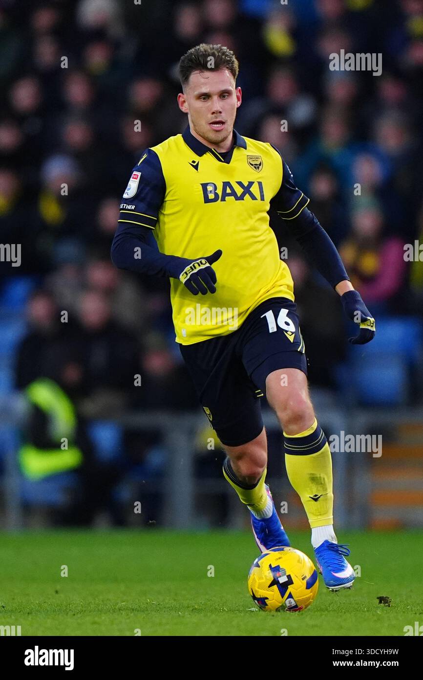 Oxford United's Nik Prelec in action during the Sky Bet Championship ...