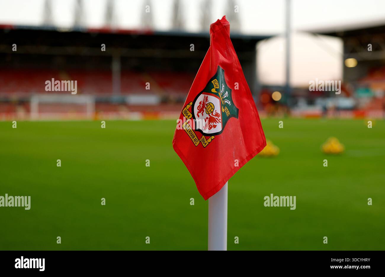 A general view of a corner flag pitch side in the ground ahead of the ...