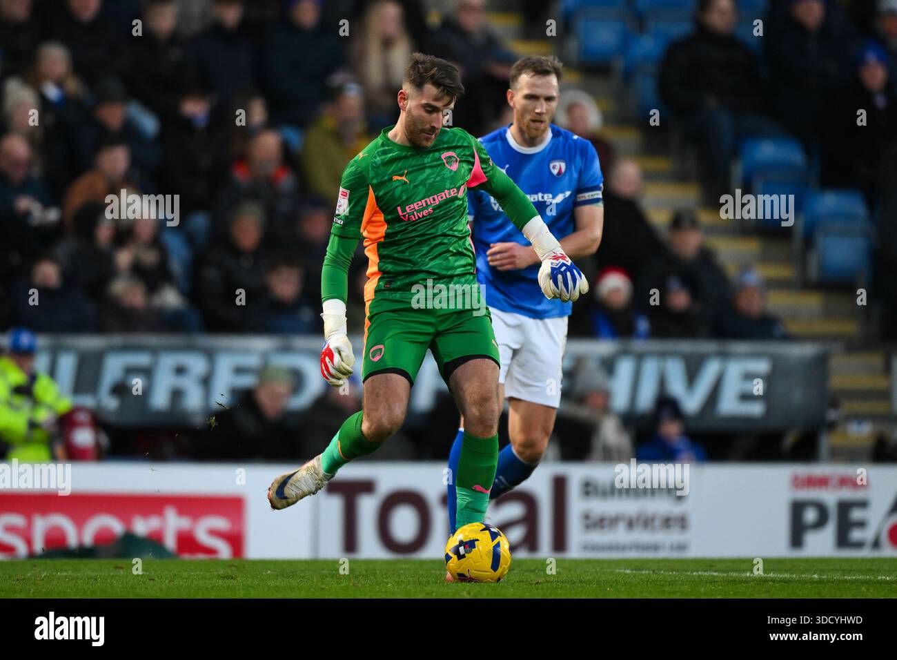 Zach Hemming of Chesterfield in action during the Sky Bet League 2 ...