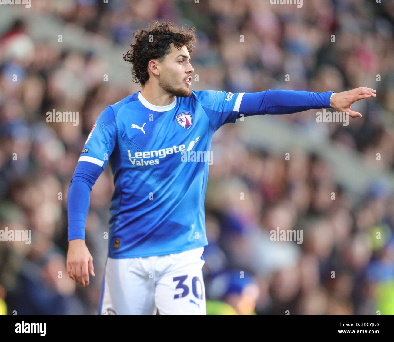 Devan Tanton of Chesterfield during the Sky Bet League 2 match ...