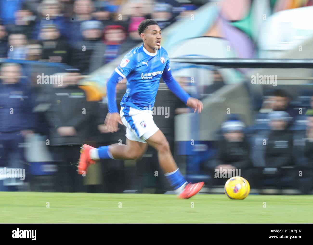 Lewis Gordon of Chesterfield in action during the Sky Bet League 2 ...