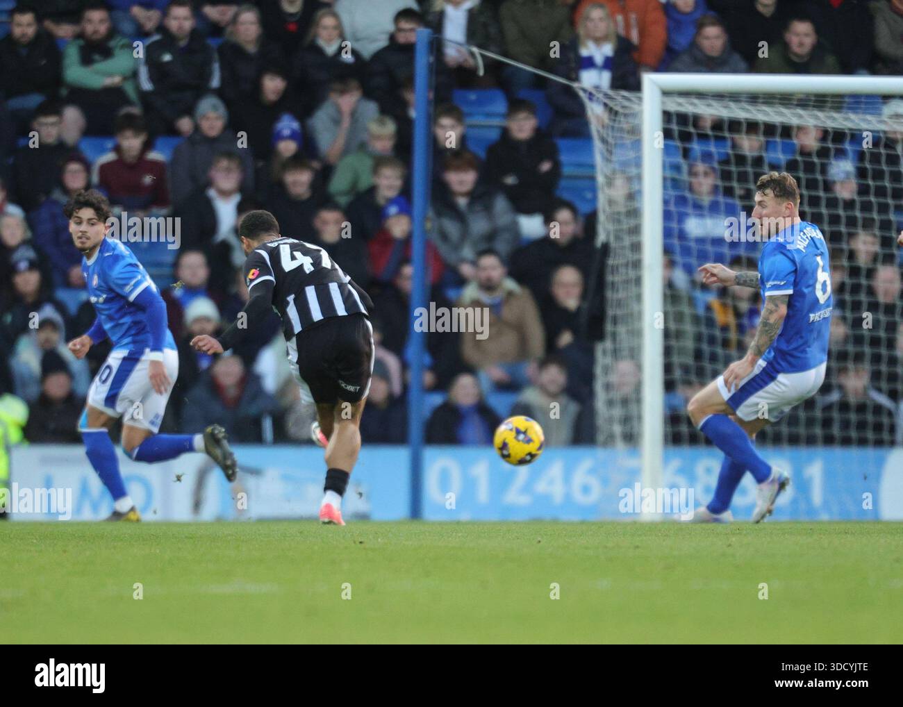Keanan Bennetts of Notts County shoots on goal during the Sky Bet ...