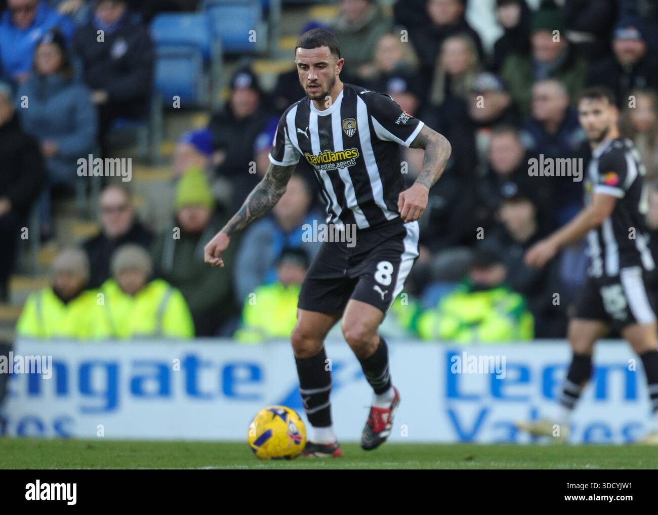 Oliver Norburn of Notts County on the ball during the Sky Bet League 2 ...