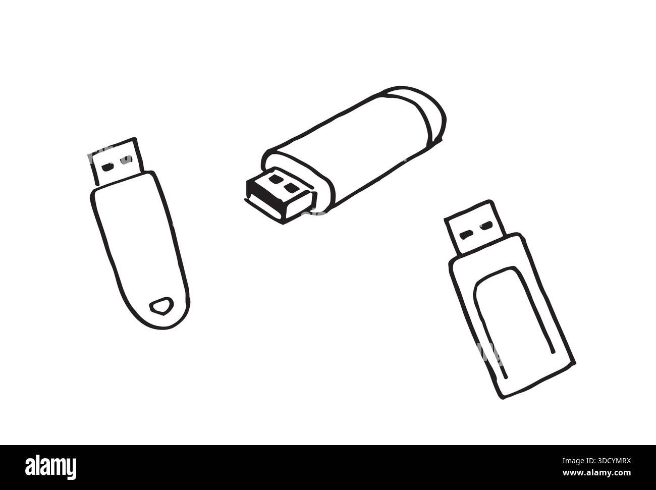 Memory stick portable drive Black and White Stock Photos & Images - Alamy
