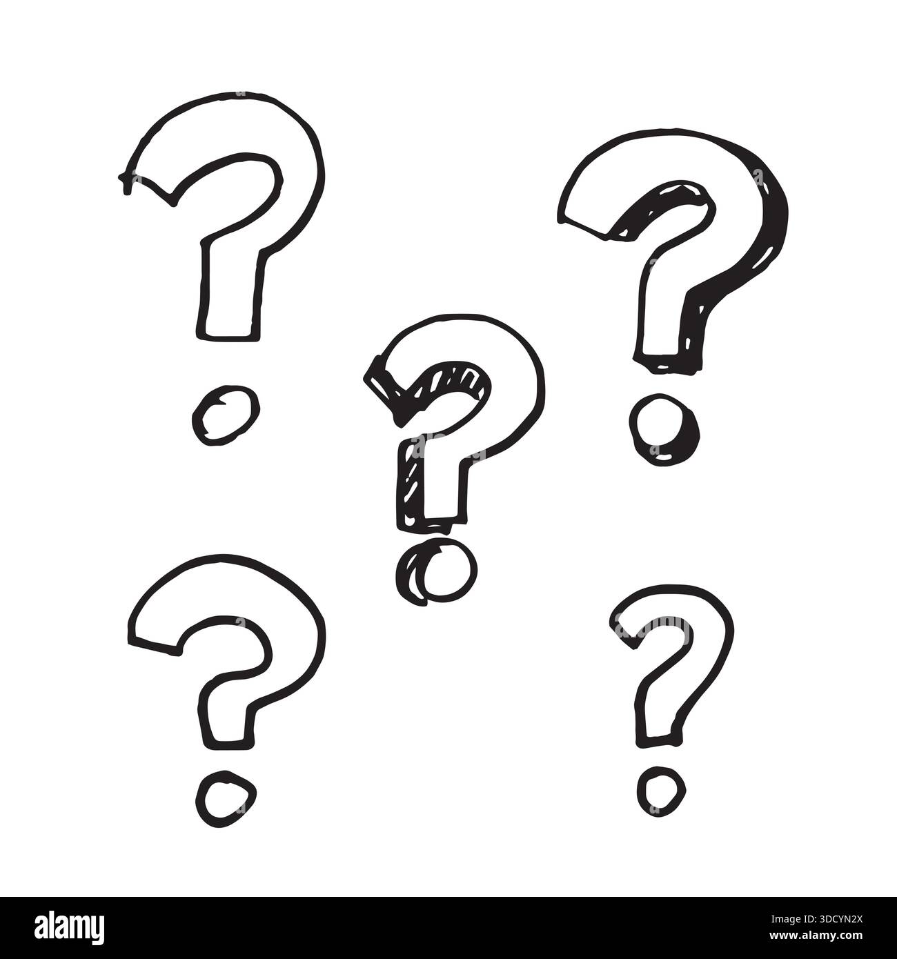 Faq doodle query drawing Stock Vector Images - Alamy