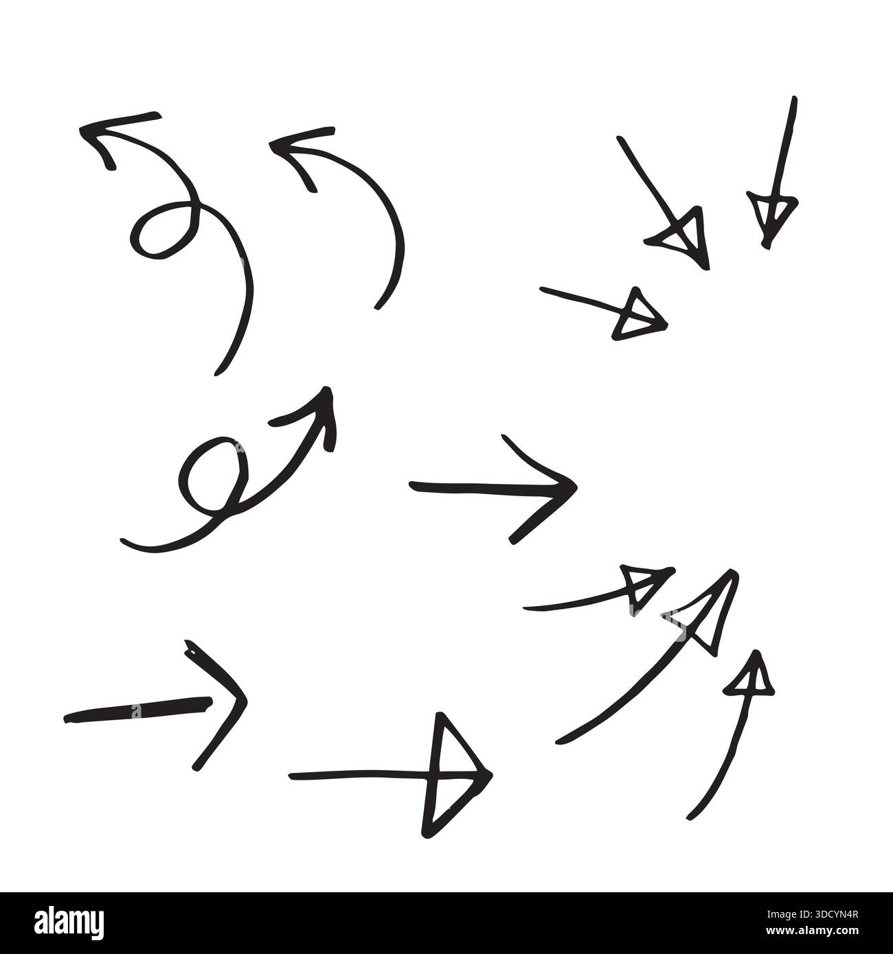 Arrows set chalk drawing hi-res stock photography and images - Alamy