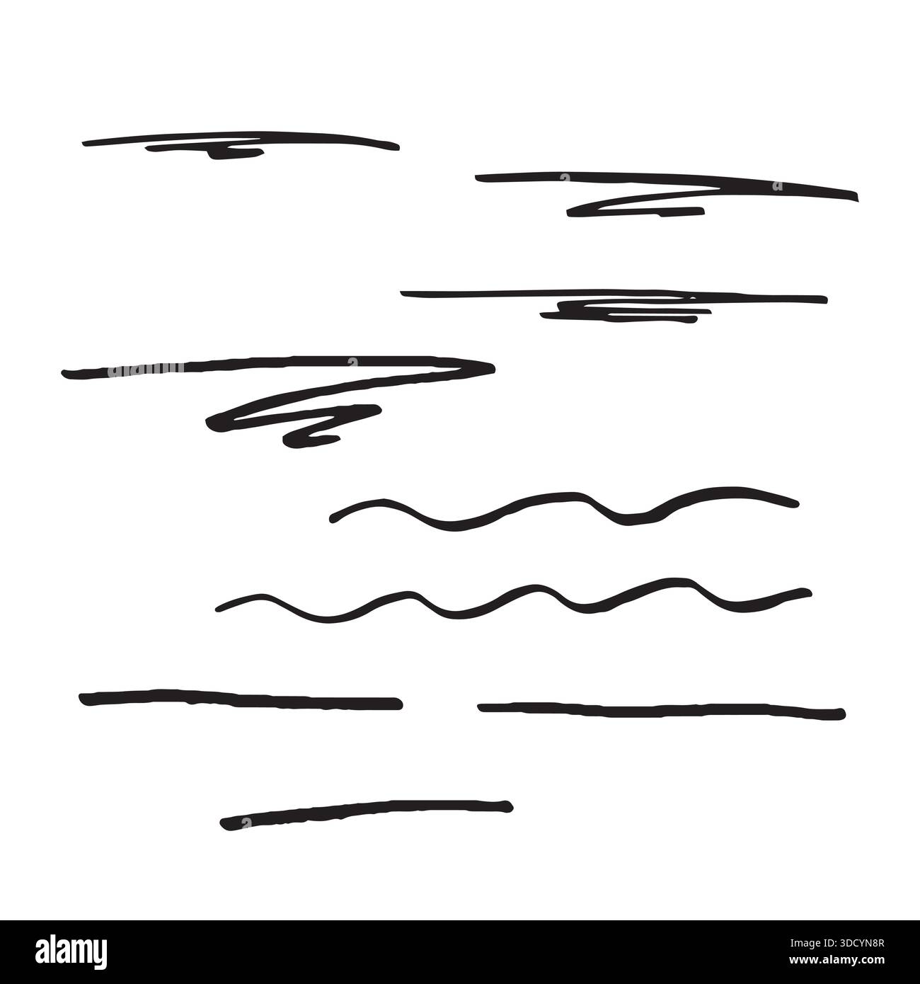 Black scribbles drawn marker Stock Vector Images - Alamy