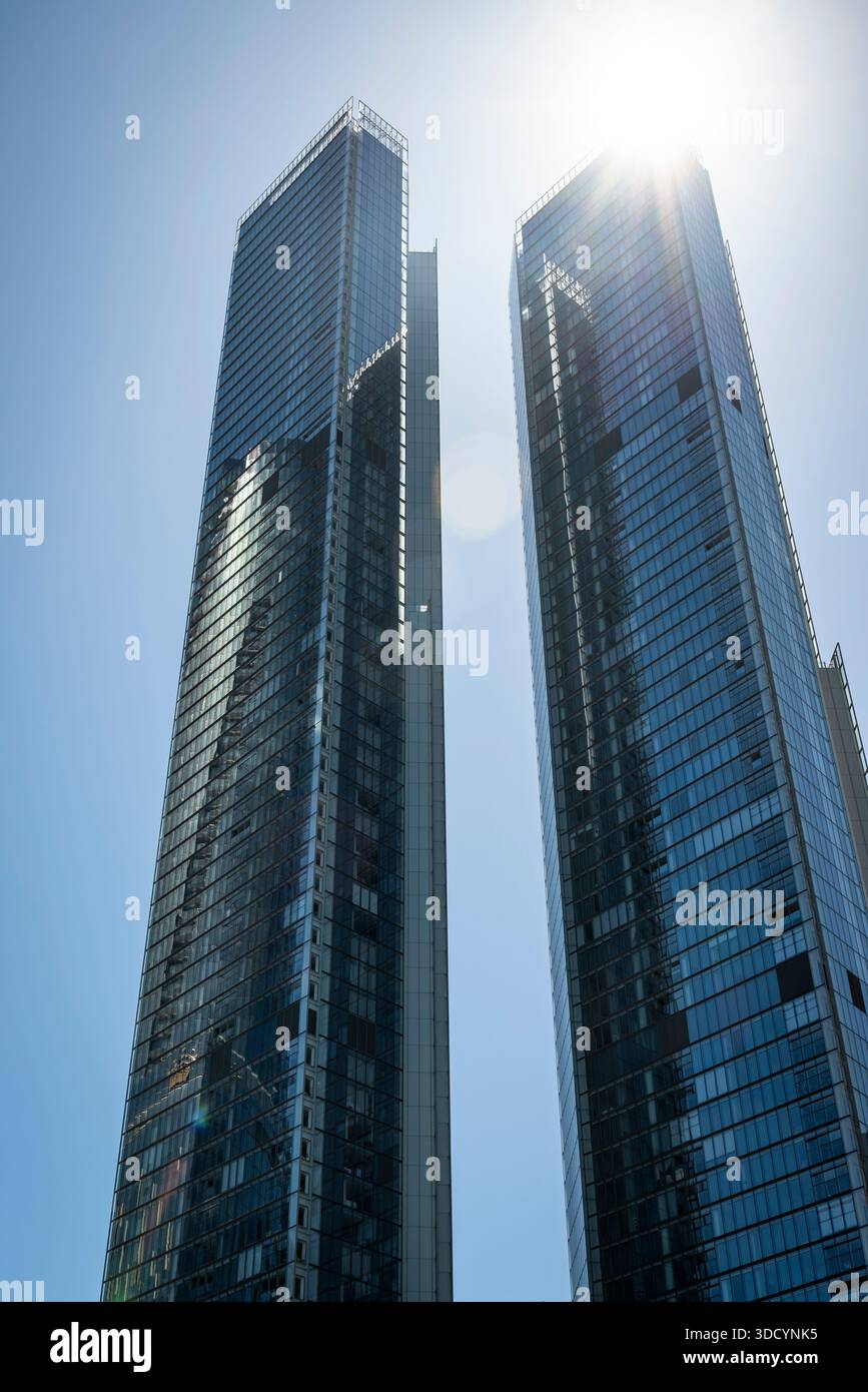 Two towers of the One Sydney Harbour skyscraper complex, Barangaroo ...