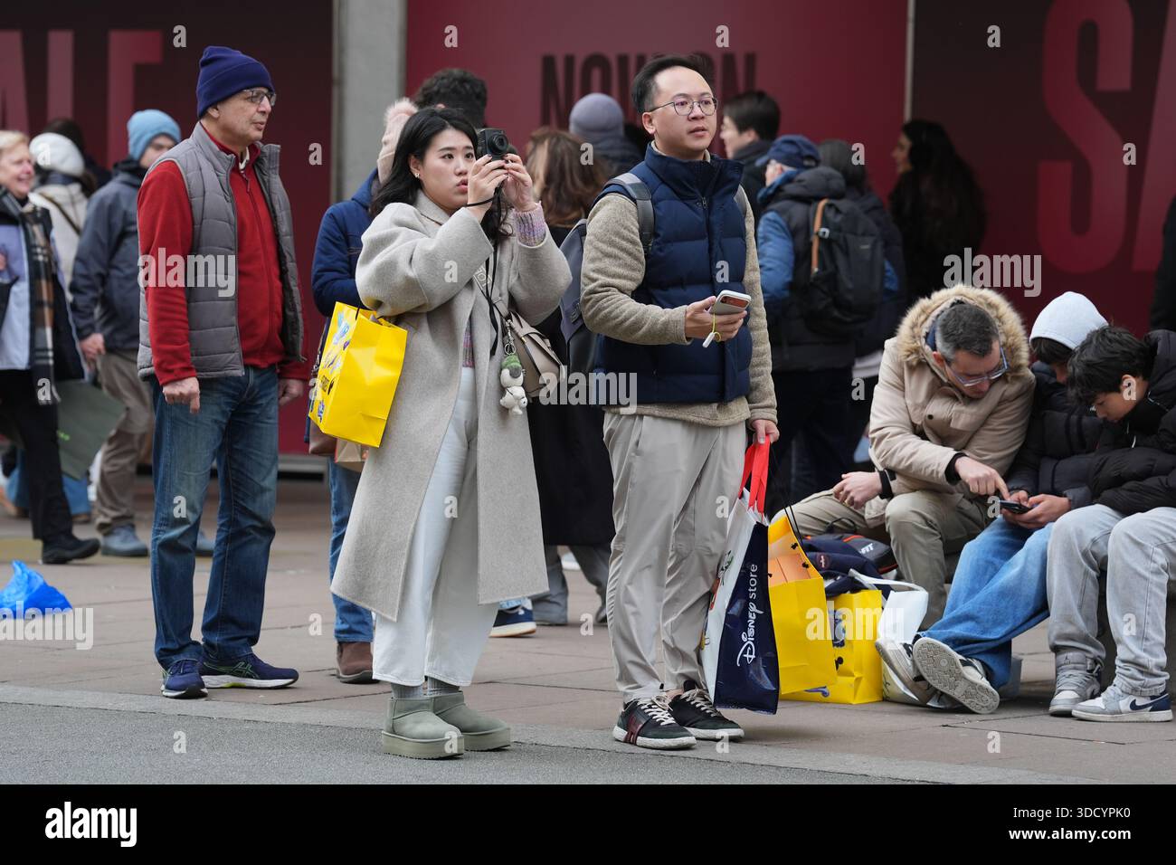 Shoppers on Oxford Street, London, during the Boxing Day sales. Picture ...