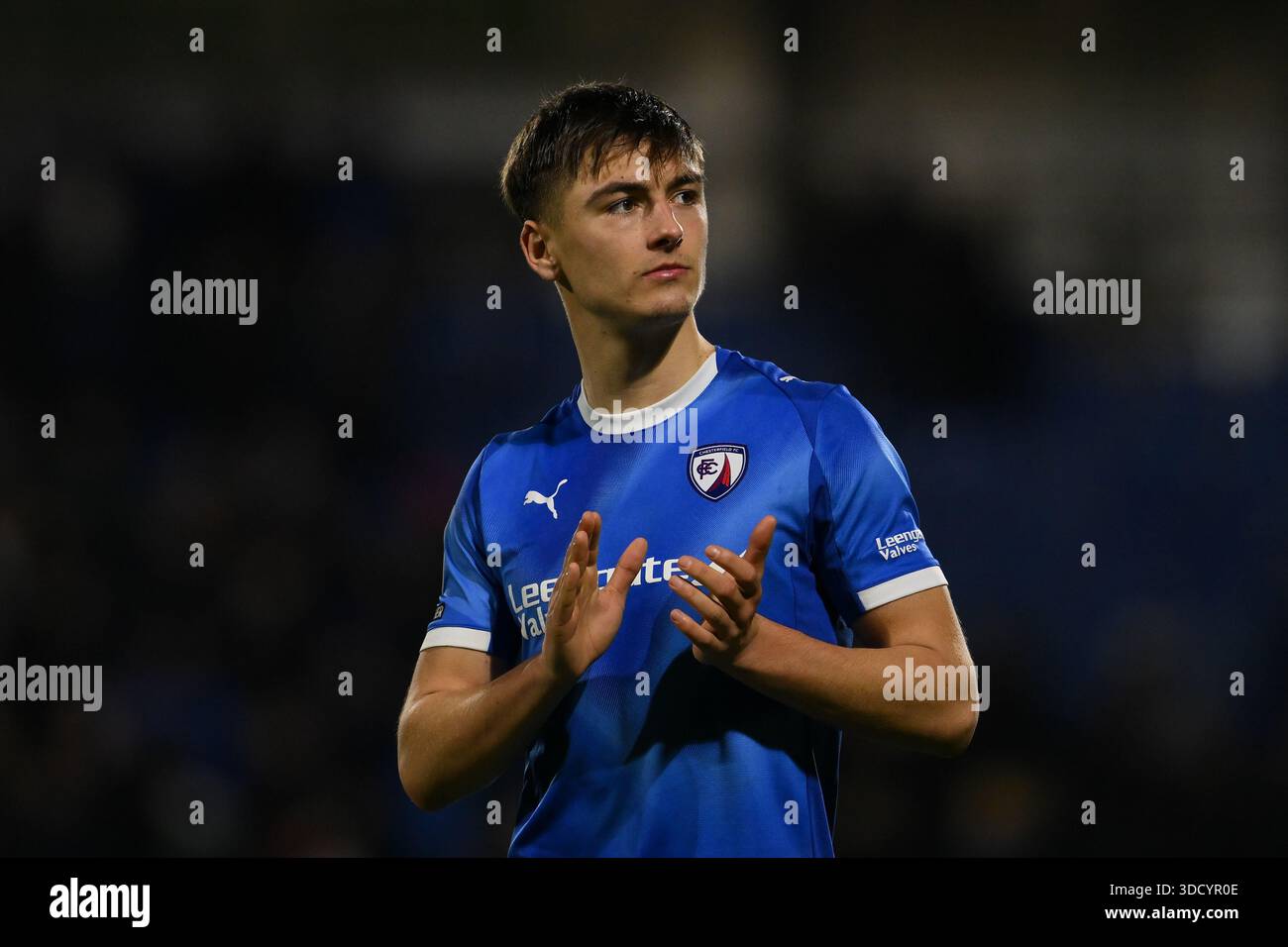 Dylan Duffy of Chesterfield celebrates victory during the Sky Bet ...