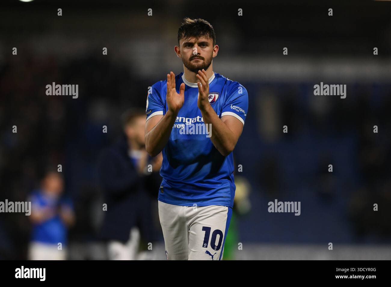 Lee Bonis of Chesterfield celebrates victory during the Sky Bet League ...