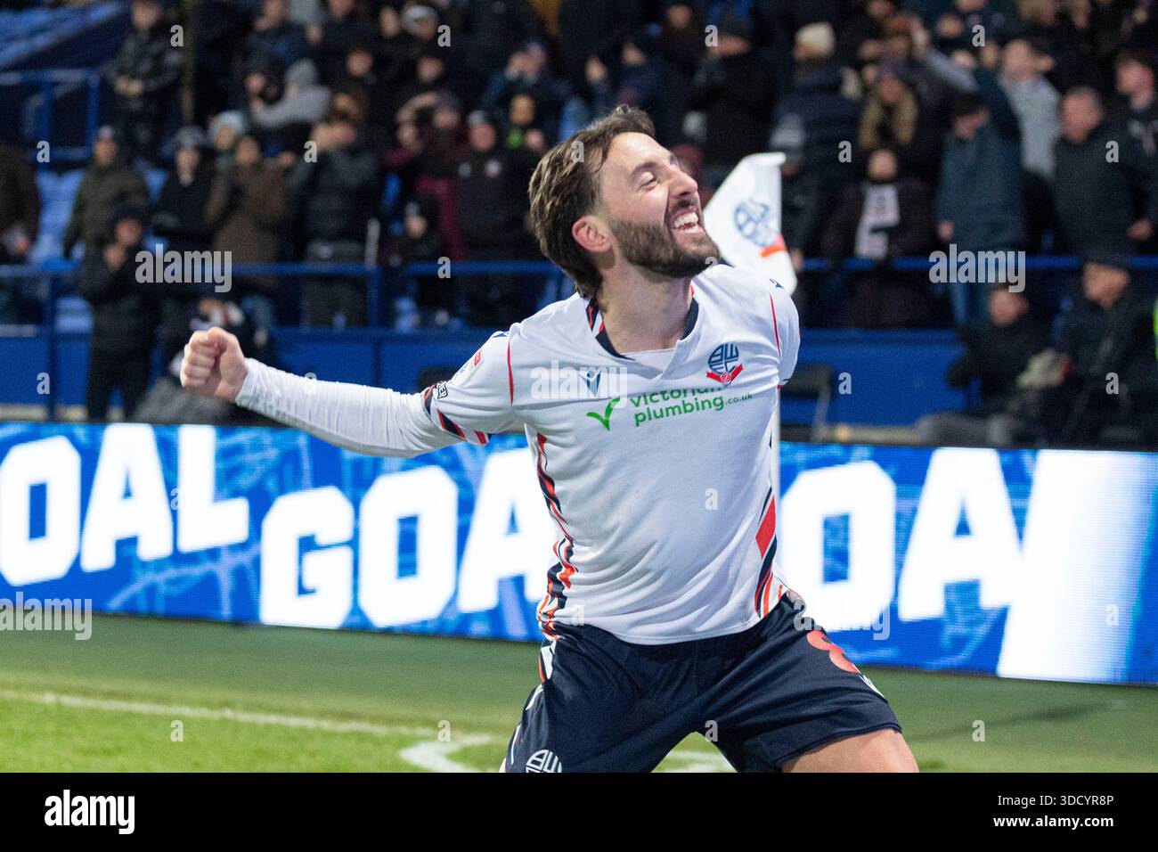 Goal 2-1 Josh Sheehan #8 of Bolton Wanderers F.C celebrates his goal ...
