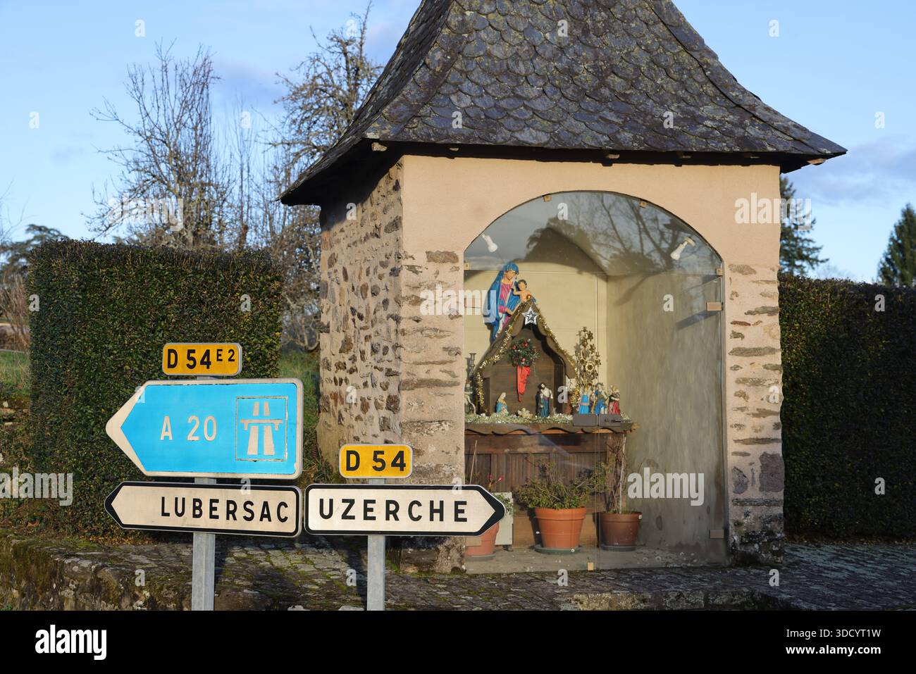Limousin, France. December 26, 2025. Christmas nativity scene, with the ...
