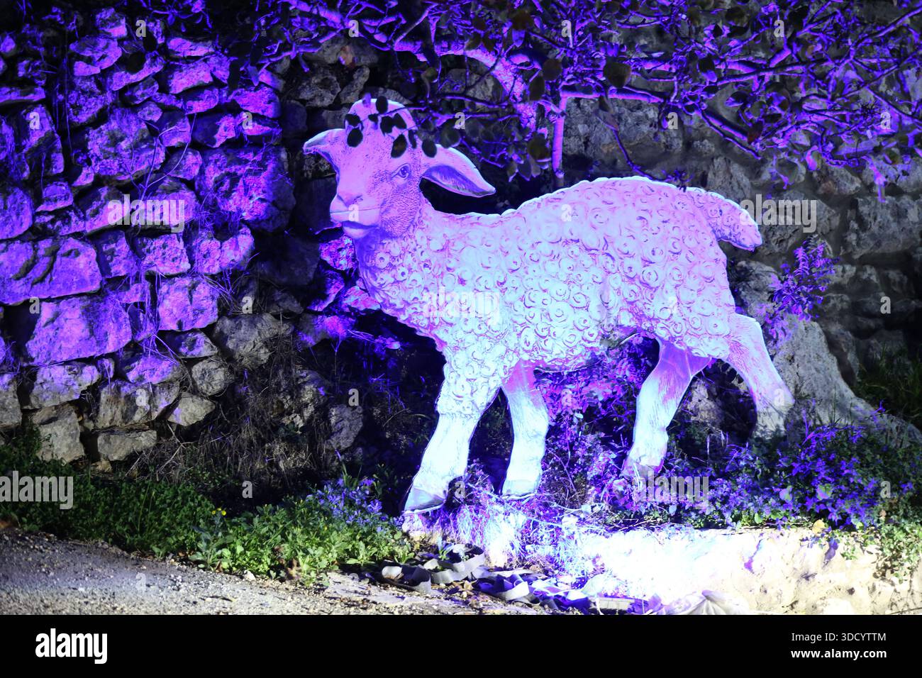 **NO LIBRI** Libano, Amchit , 2025/12/25 Nativity scene in the Obeidat ...