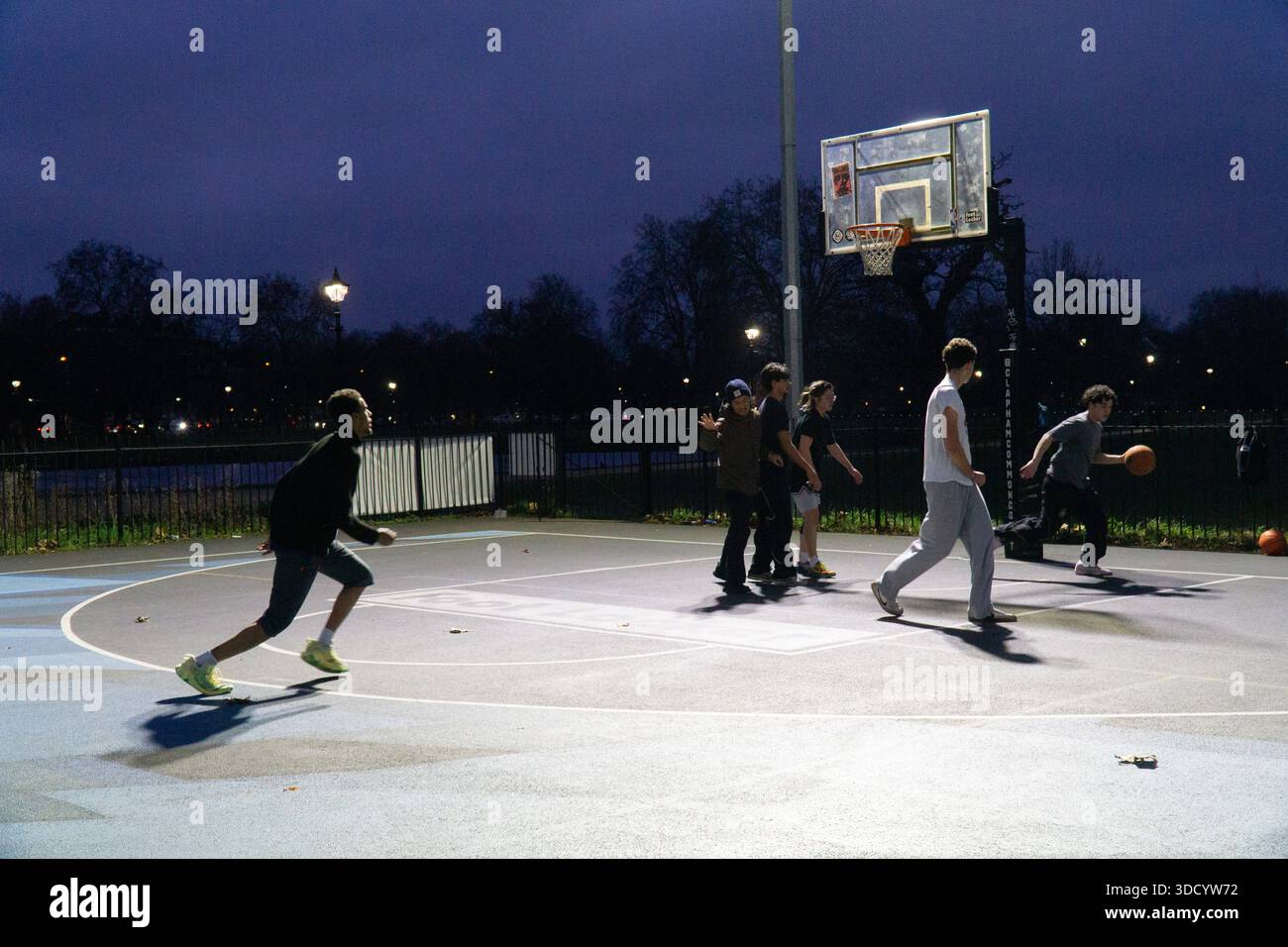 London, UK, 26 December 2025: At the basketball courts on Clapham ...