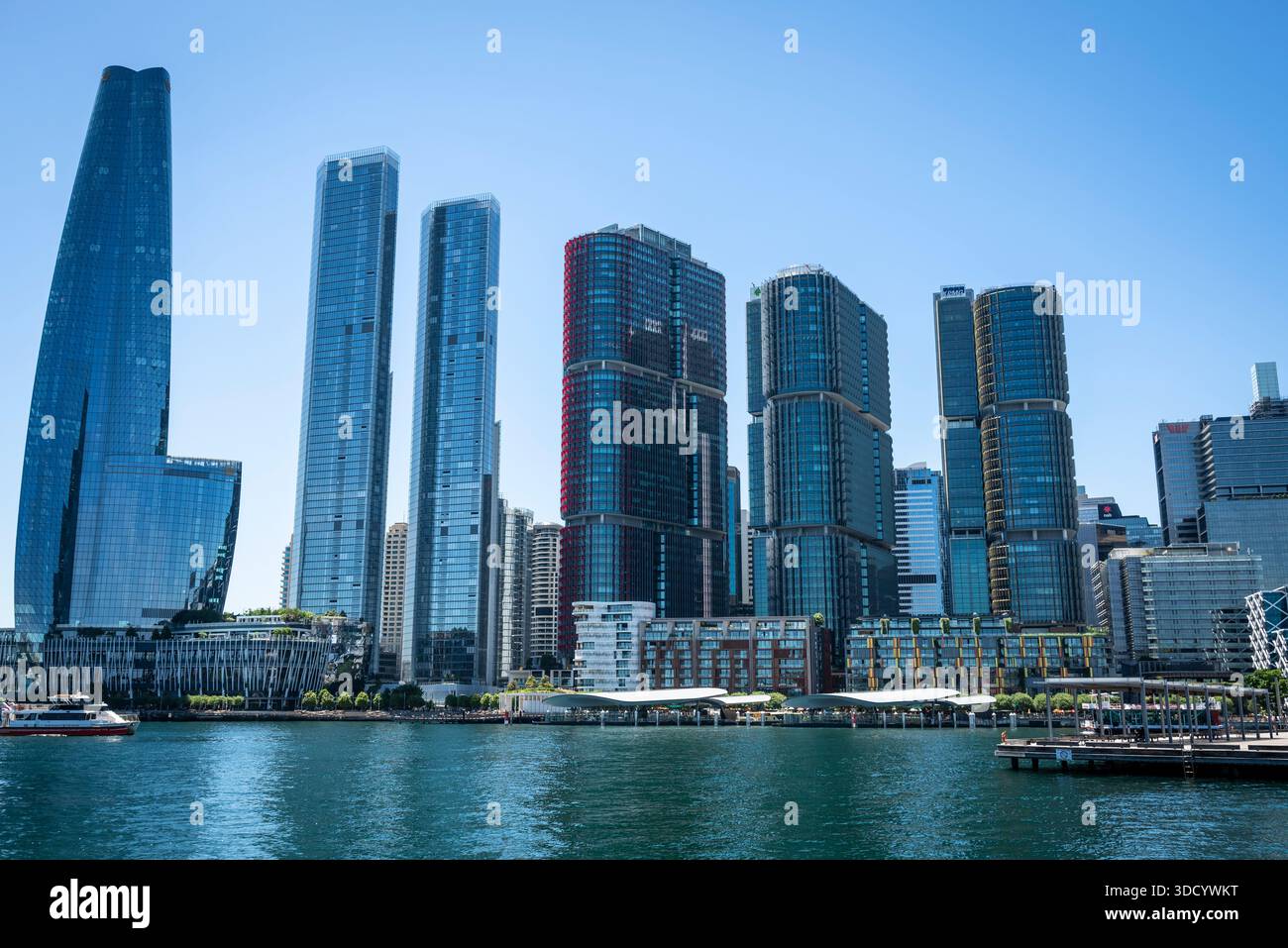 View of the Barangaroo development including the including two One ...